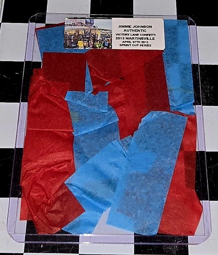 JIMMIE JOHNSON RACE USED VICTORY LANE CONFETTI 2013 MARTINSVILLE "WIN ...