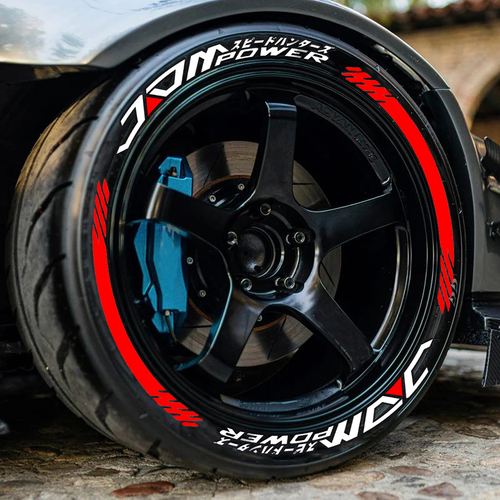 JDM Tire Lettering Sticker 1.25'' For 15''-24'' Wheels For 4 Tires ...