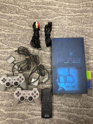 Sony PlayStation 2 SCPH-37000 Ocean Blue PS2 Console Set Tested ...