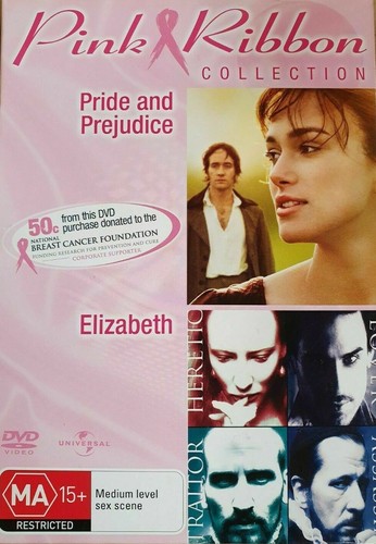 Pink Ribbon Collection (Pride & Prejudice; Elizabeth DVD Sealed + Free ...