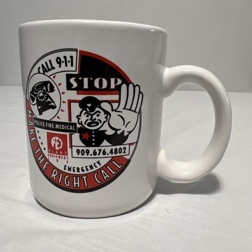 Call 911 Stop Make the Right Call Mug Police Fire Medical | eBay