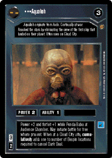 Aqualish x4 Star Wars CCG Jabba's Palace NM swccg | eBay