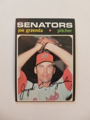 JOE GRZENDA 1971 TOPPS BASEBALL CARD #518 WASHINGTON SENATORS | eBay