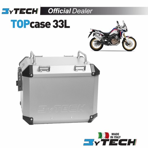 Top Case Aluminum MYTECH Raid Silver 33L & Plate Africa Twin Crf 1000 L ...