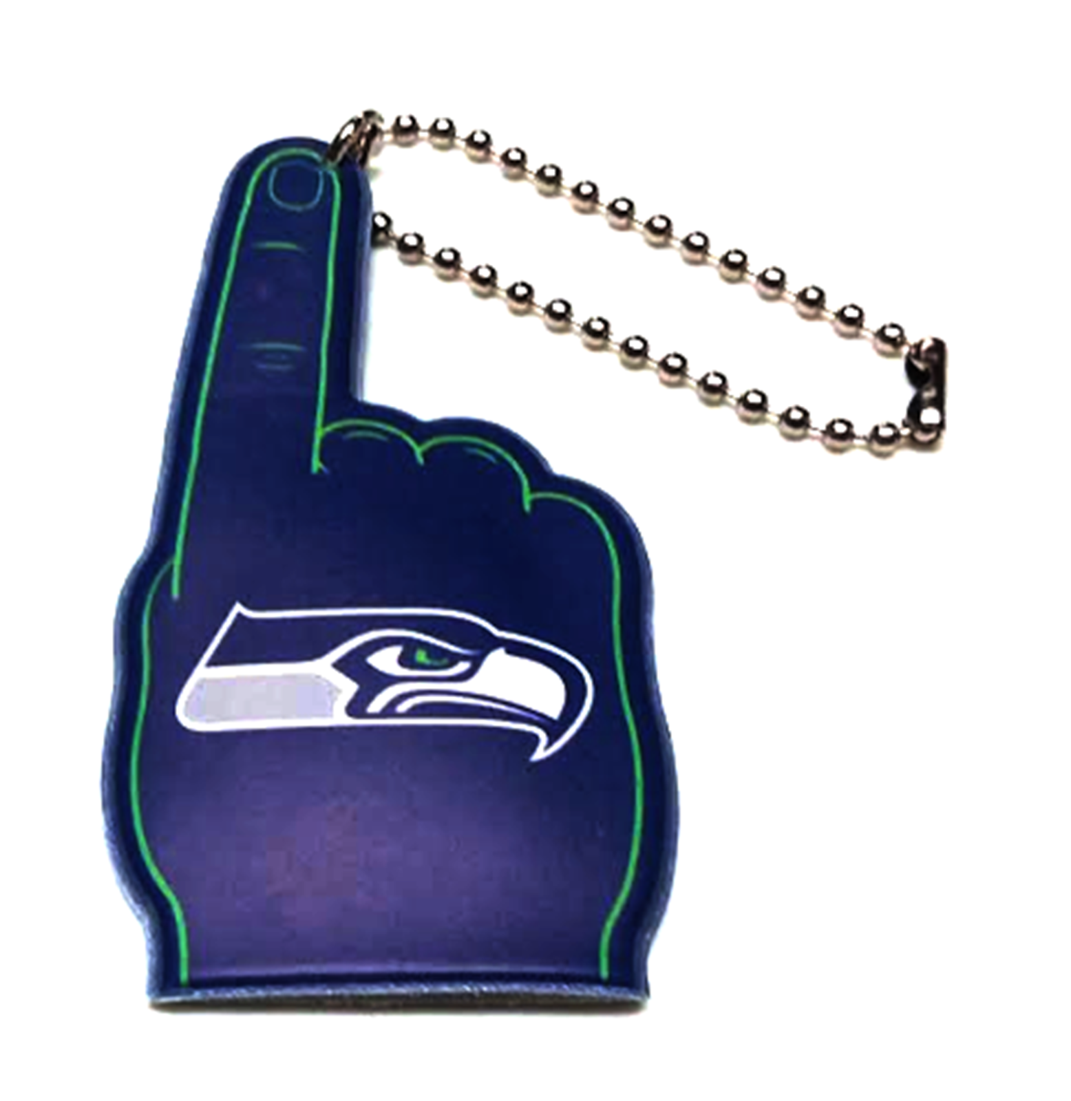 SEATTLE SEAHAWKS NFL TRAVEL GIFT TAG WERE #1 FINGER FOAM-LINED VINYL 2 ...