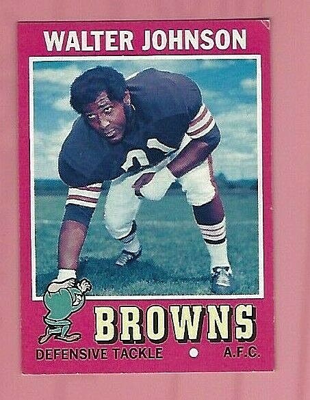 1971 TOPPS WALTER JOHNSON FOOTBALL CARD #104 | eBay