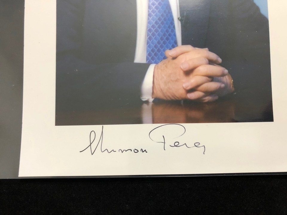 Shimon Peres President/Prime Minister of Israel Signed Autographed ...