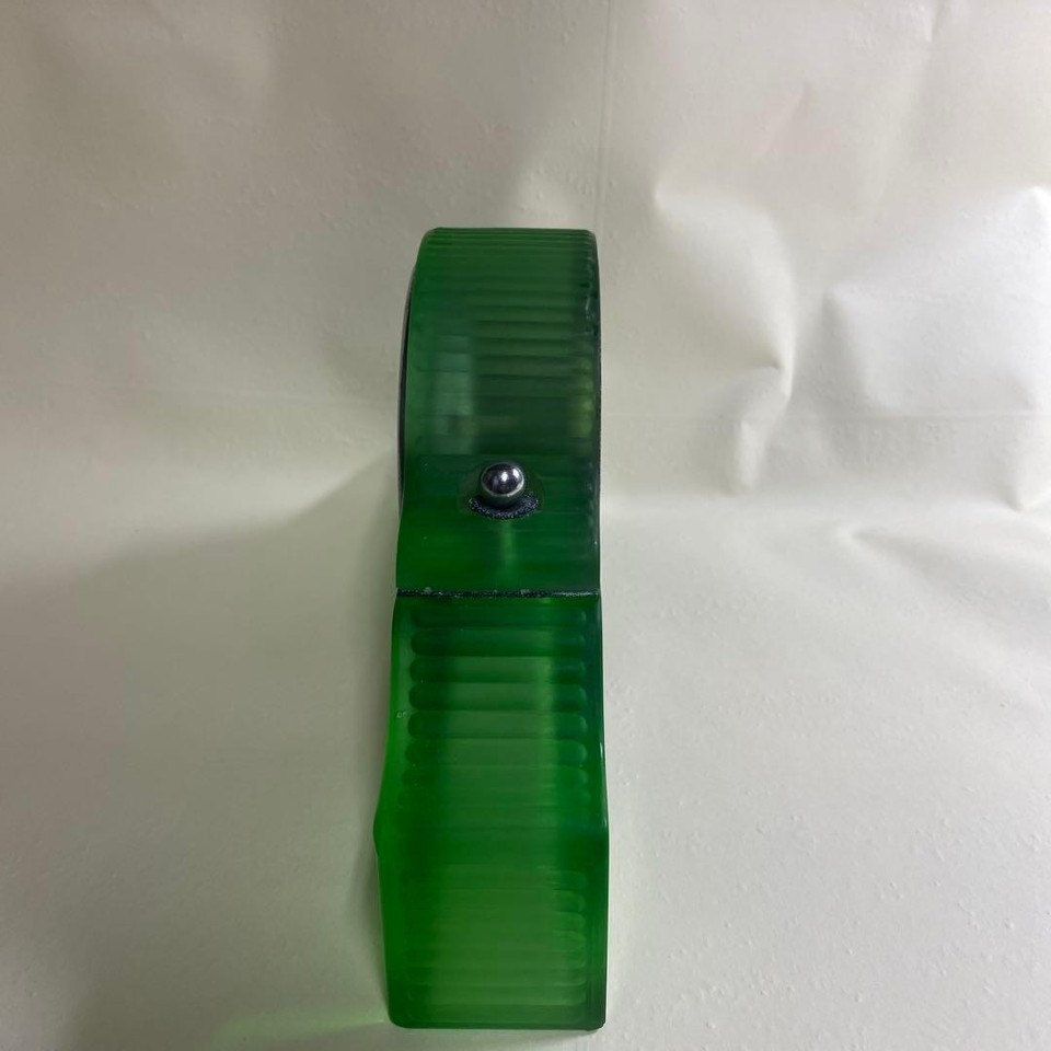 Meiko Tokei Green Glass Table Clock Art Deco Mechanical Vintage Working ...