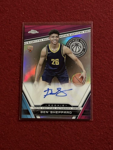 2023-24 Topps Chrome Certified Autograph Refractor Ben Sheppard RC ...