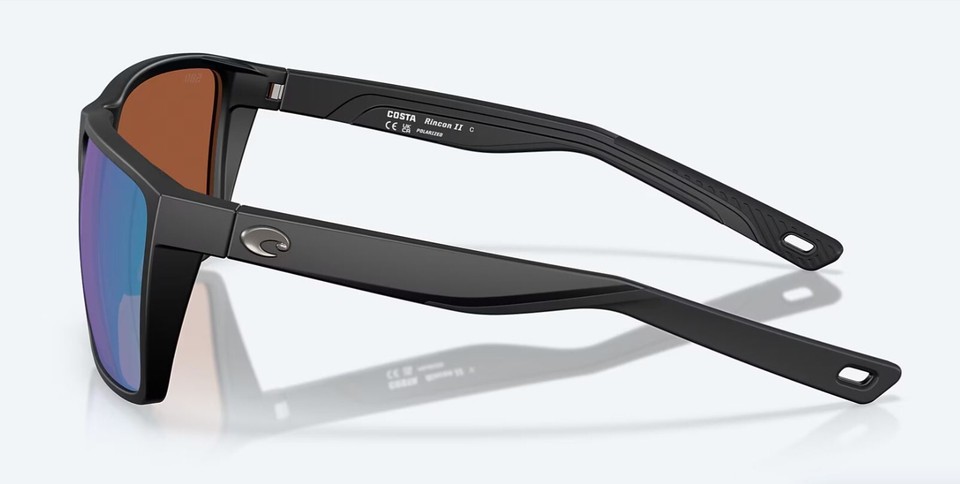 BRAND NEW Costa Del Mar RINCON II 2 Matte Black / Green Polarized Glass ...