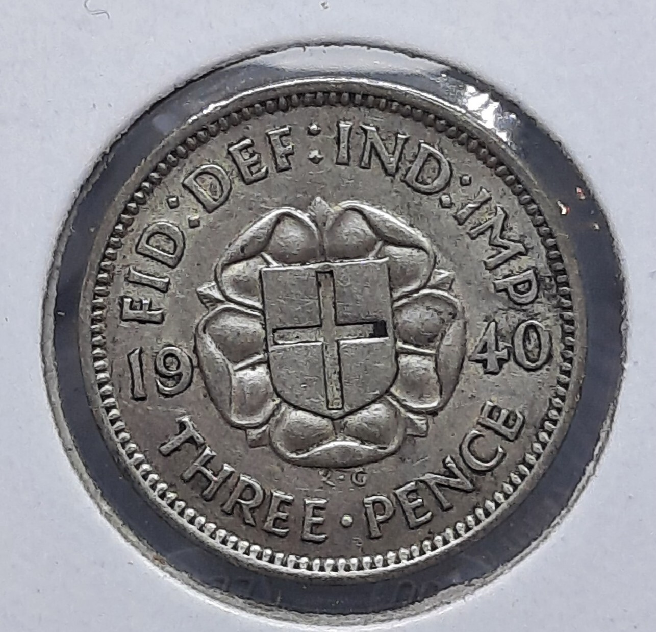 Great Britain England UK 1940 SILVER Threepence 3P 3 Pence King George ...