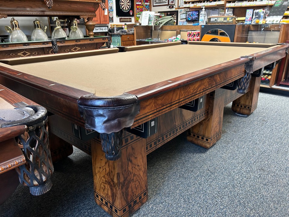 9' 1900's Brunswick Balke Collender Alexandria Antique Pool Table ...