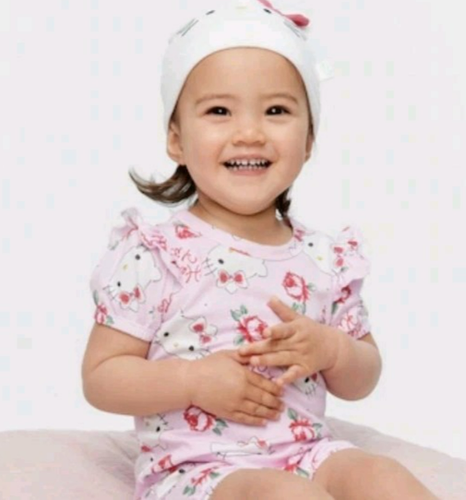 Peter Alexander Hello Kitty Romper /Matching Beanie Size 0000 Or ...