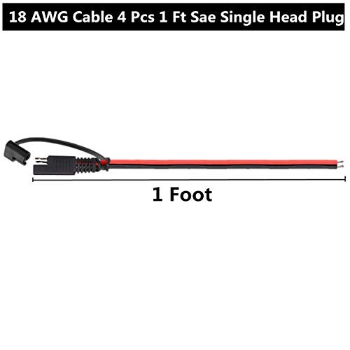 4 PCS 12V SAE to SAE Quick Disconnect Extension Cable with DC ...
