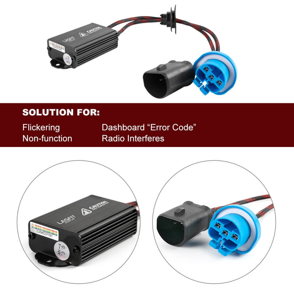 LED Headlight Canbus Decoder Error Free Warning Canceller Anti Flicker ...