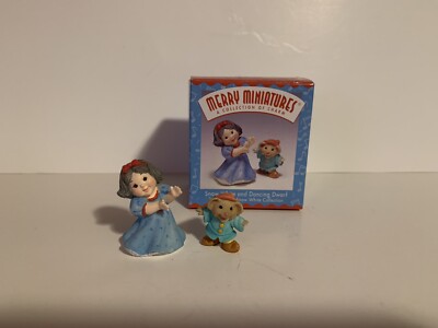 Hallmark Merry Miniatures SNOW WHITE and DANCING DWARF mini figurines ...