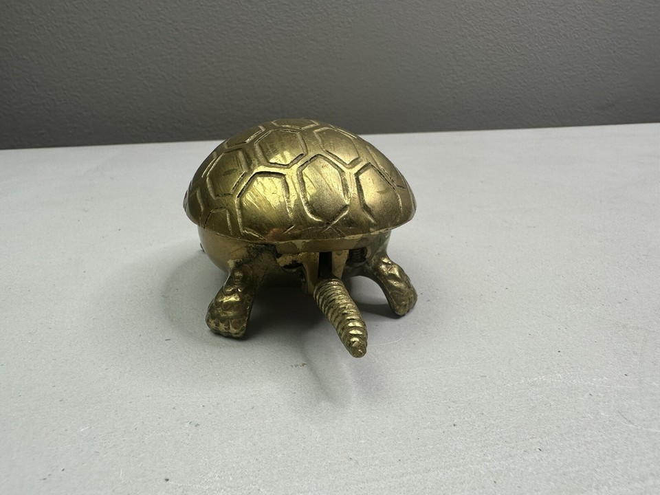VINTAGE TURTLE BELL BRASS HOTEL BELL WIND UP | eBay