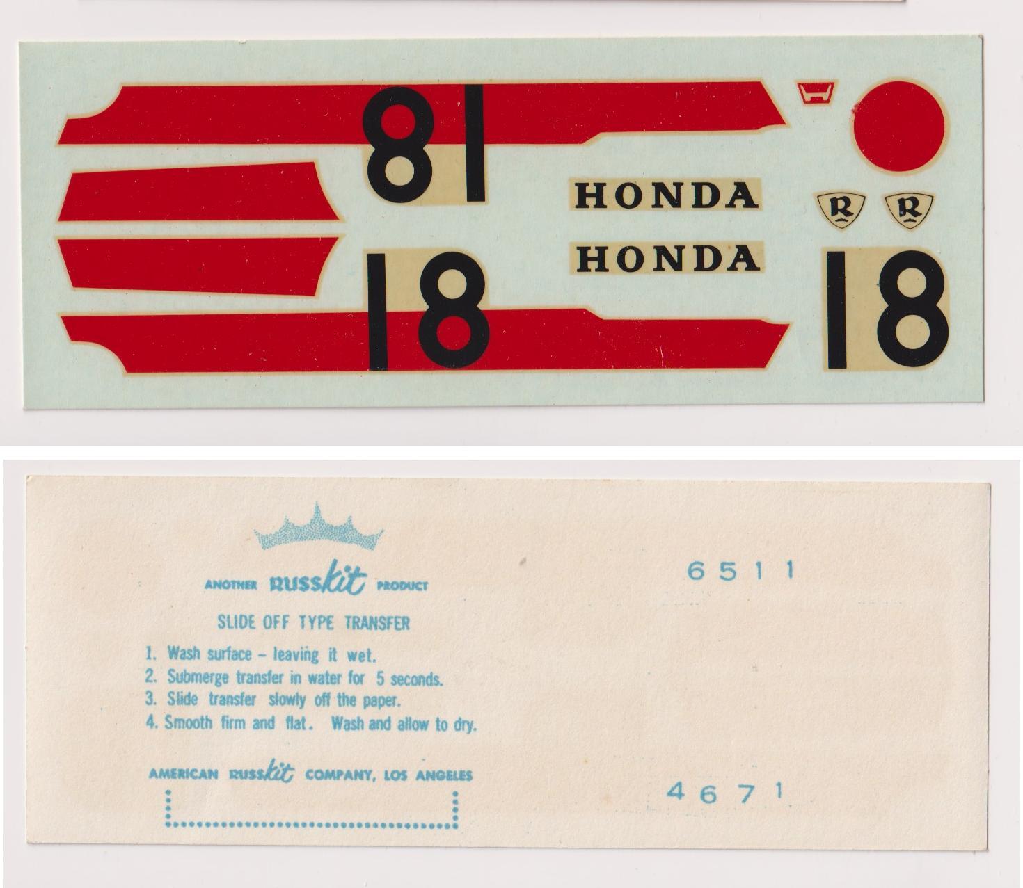 Vintage Model Car Decal Sheet 1/24 1/25 - You Choose | eBay