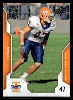 J Leman 2008 Upper Deck Draft Edition Rookie Card #49 Illinois Fighting ...