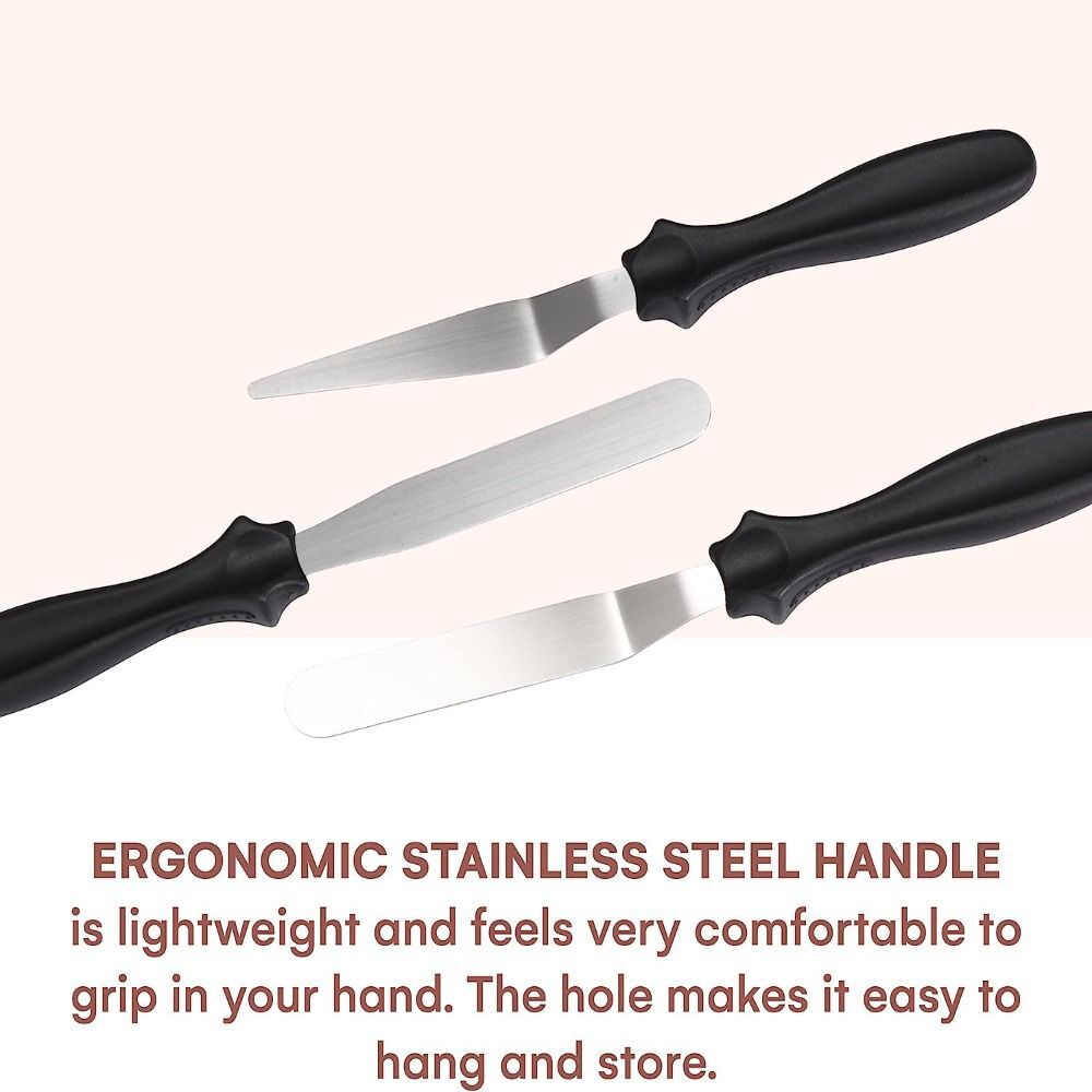 And Steel Icing Set Smoother Tool Spatulas Frosting Cakes Spatula For ...
