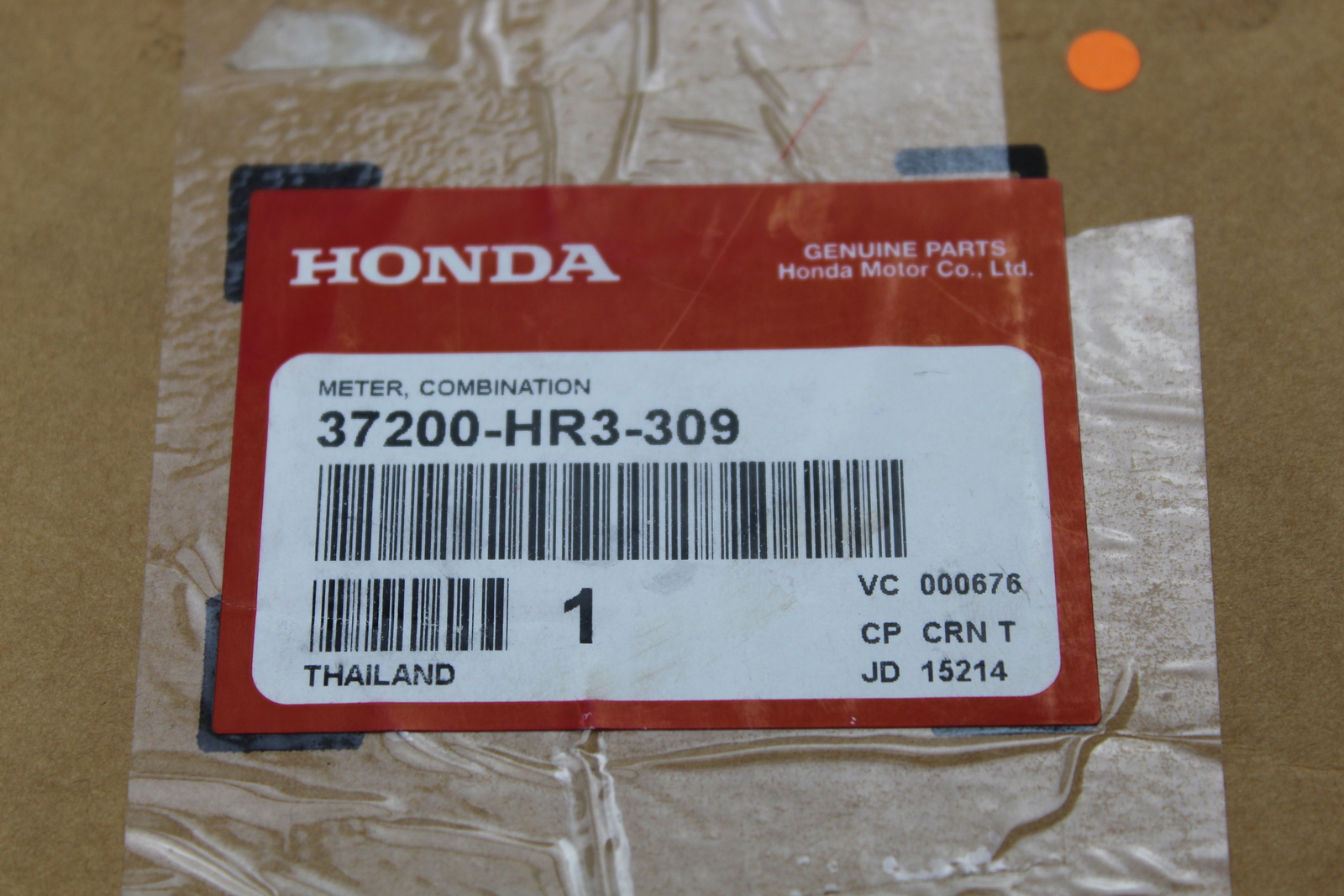 OEM HONDA GAUGE METER DISPLAY CLUSTER ASSY 37200-HR3-309 NEW SS # 37200 ...