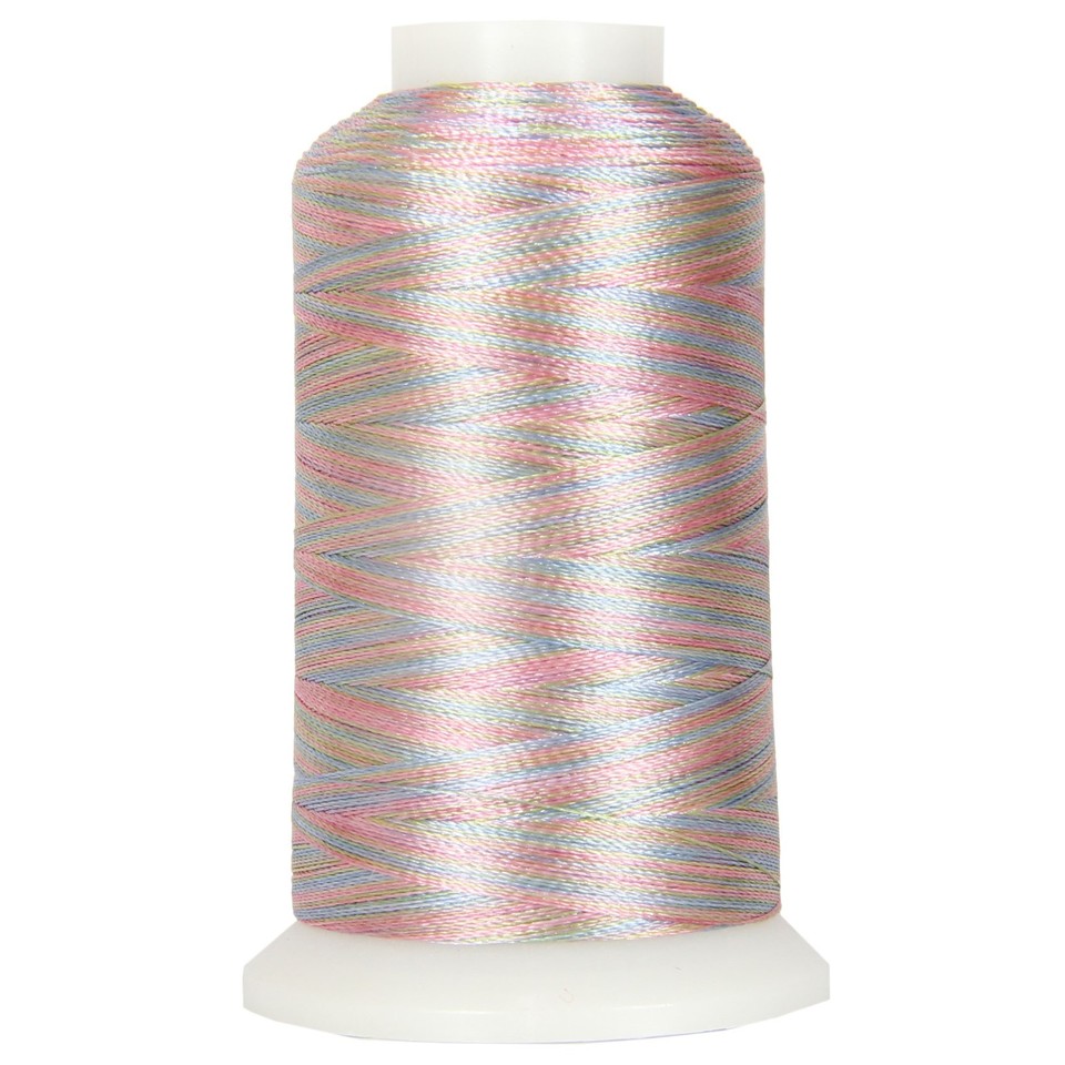 VARIEGATED POLYESTER EMBROIDERY THREAD 1000M SPOOLS 25 COLORS 40 WT ...