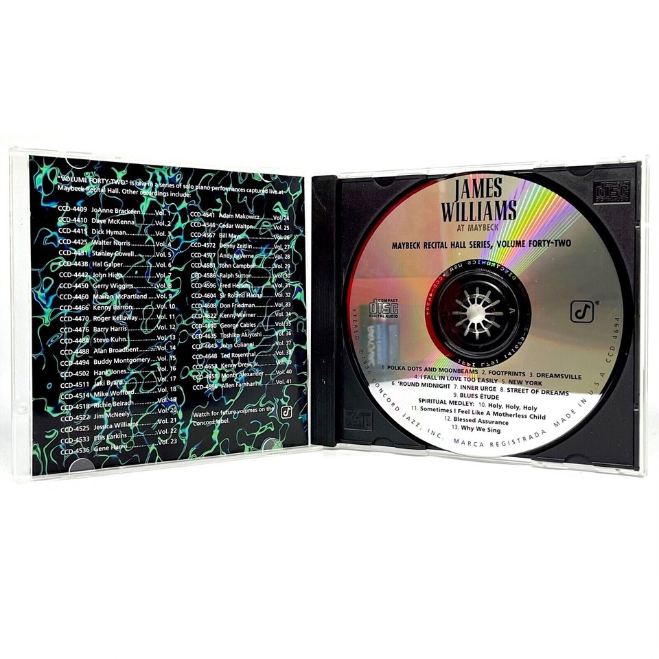 James Williams at Maybeck Recital Hall Series Volume Forty-Two 1996 CD ...