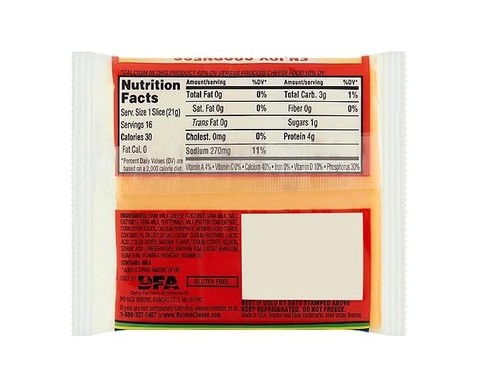 Borden Cheese Slices, American Singles Fat Free, 12 Oz (Pack of 4) | eBay