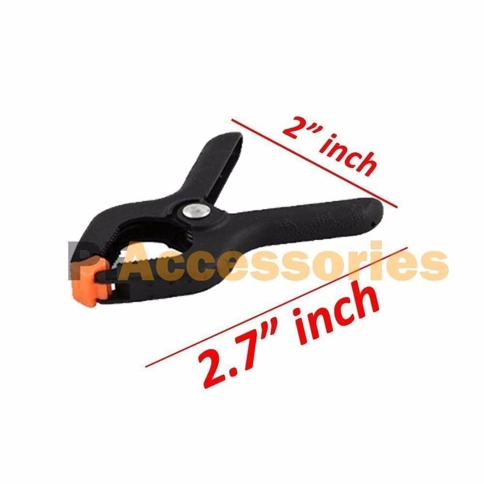 6 Pcs 2.7" inch Mini Plastic Spring Clamps Tips Tool Clip 1" Jaw ...