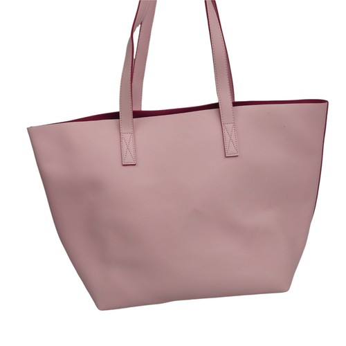 PVC Tote Bag Womens Pink Polyester Lining Large Shoulder Bag Purse | eBay