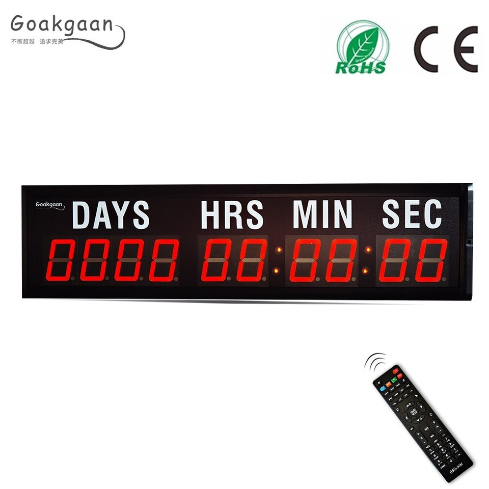 9999days Countdown/Up LED timer wall mounted digit clock with remote ...