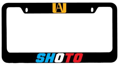 Shoto Black METAL License Plate Frame Auto My Hero Academia | eBay