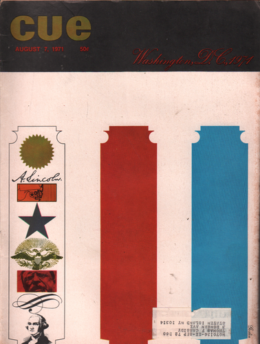 New York Cue Magazine August 7 1971 Washington DC Charles Goslin ...