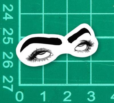 Eye Roll Sticker Decal rolling eyes emoji cute girlie omg | eBay
