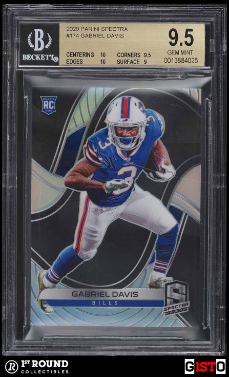 POP 1: Gabriel Gabe Davis RC BGS 9.5: 2020 Panini Spectra Rookie Card ...