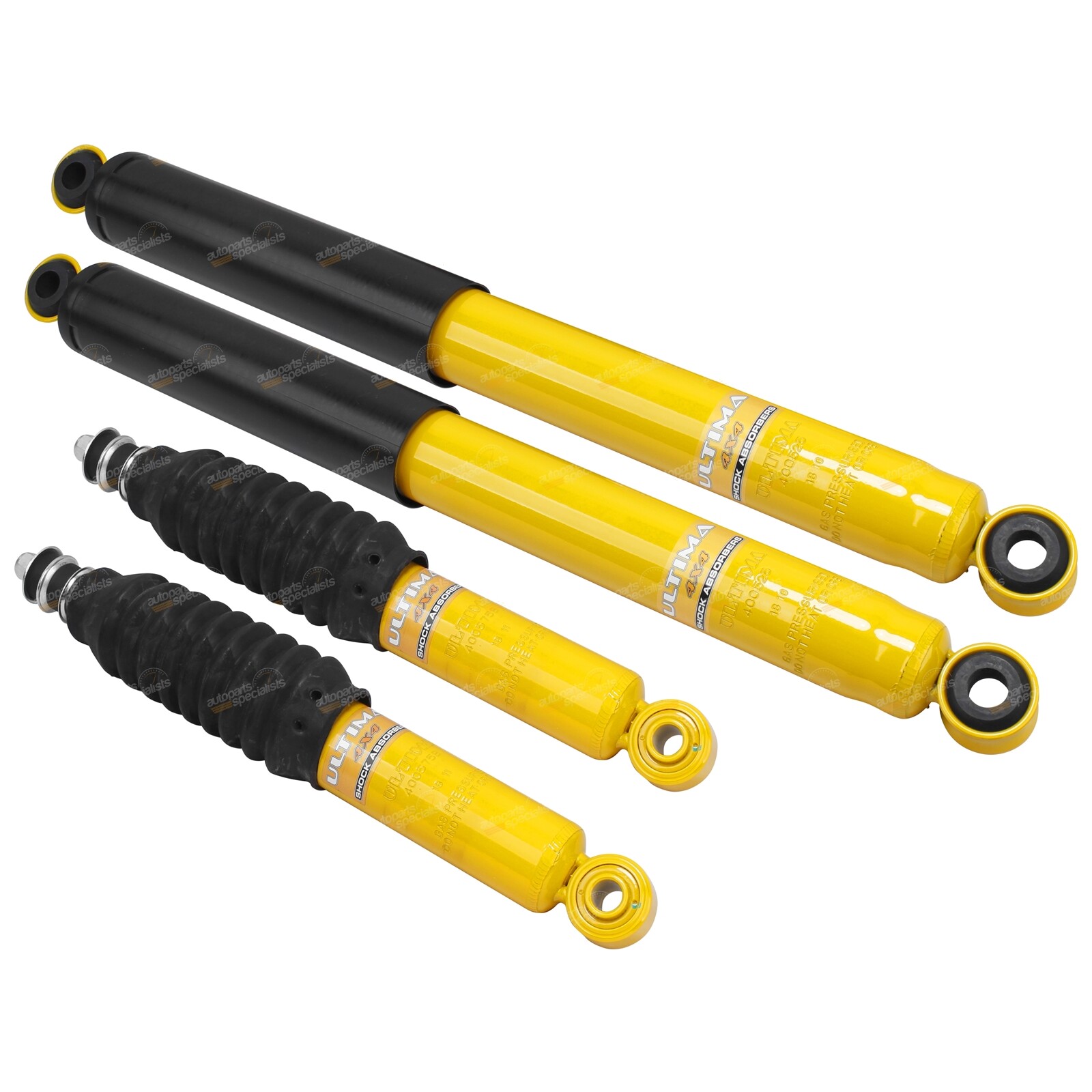 Front + Rear Extended Travel Shock Absorbers for Hilux RZN169 VZN167 ...