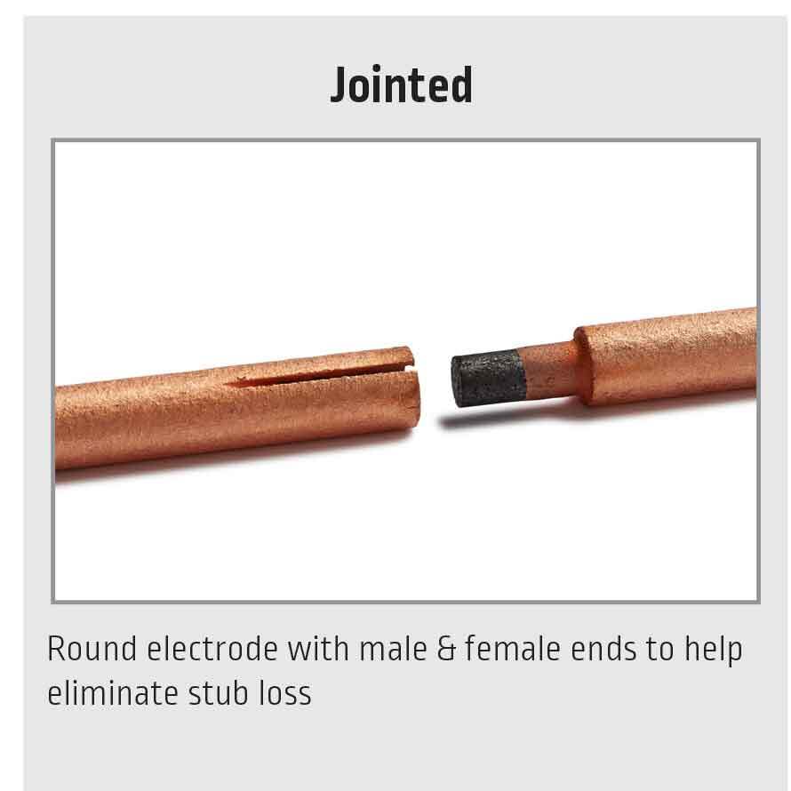 Lincoln Electric KP3803-1/2 CarbonElite Jointed Gouging Electrodes, 100 ...