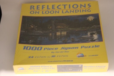 Sunsout Reflections On Loon Landing 1000 Piece Jigsaw Puzzle New Harold ...