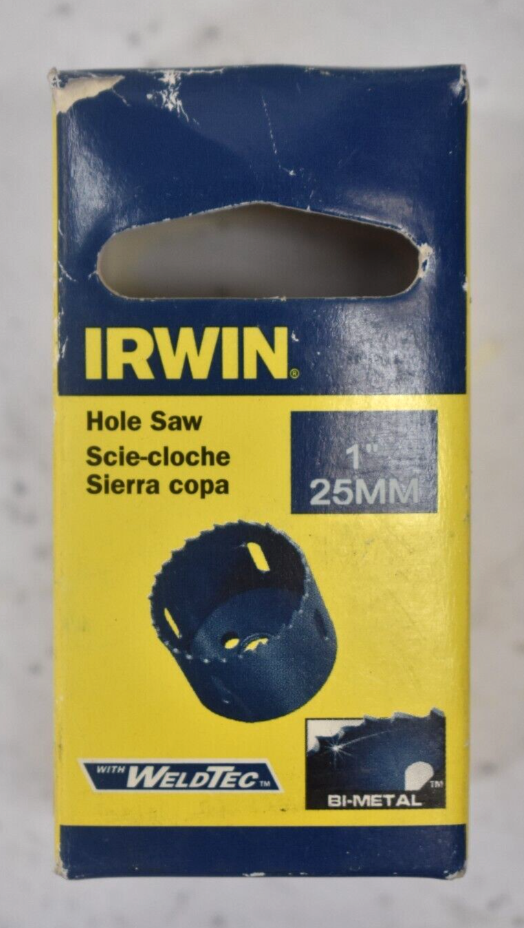 Irwin Bi Metal Hole Saw Tool Bit 1" 373100BX Genuine OEM Tool Blue ...