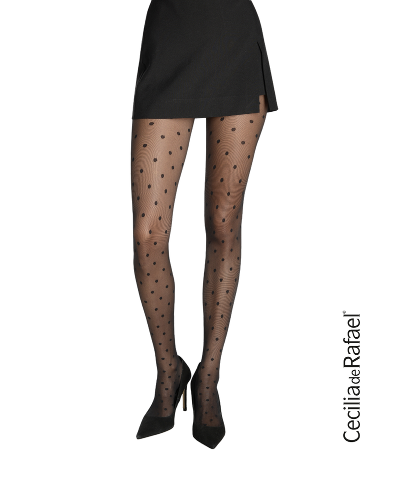 Lyli Polka Dot Sheer Pantyhose 20 Denier Tights by CdR | eBay