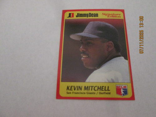 KEVIN MITCHELL GIANTS 1991 JIMMY DEAN SIGNATURE EDITION CARD #13 FREE ...