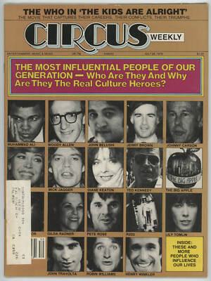 July 24 1979 CIRCUS WEEKLY Magazine Baby Boomer Cover - Fine Bagged ...
