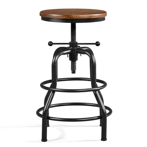 Industrial Bar Stool Swivel Bar Stool Round Metal Stool Counter Height ...