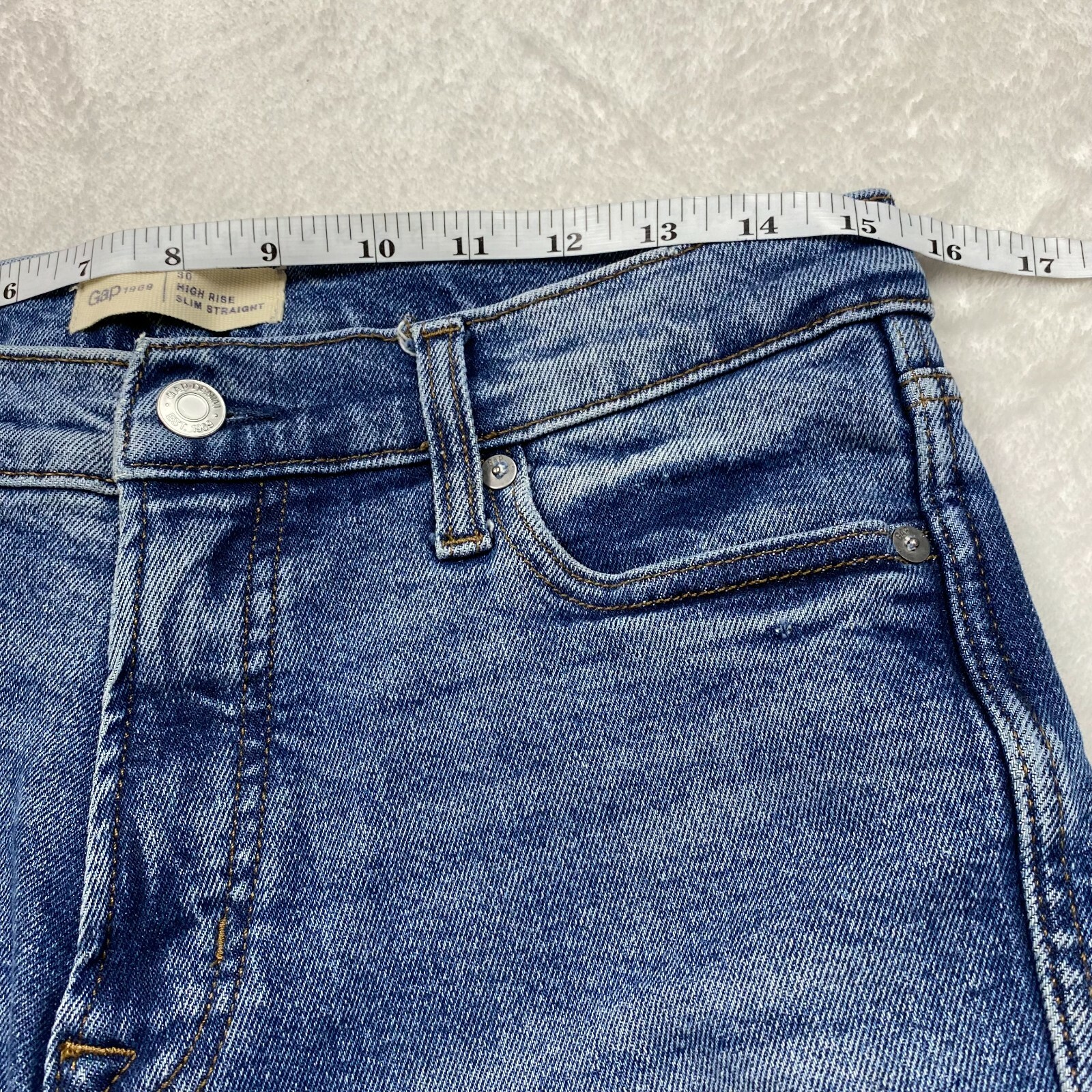 Gap 1969 Jeans 30 Womans Size High Rise Slim Straight… - Gem