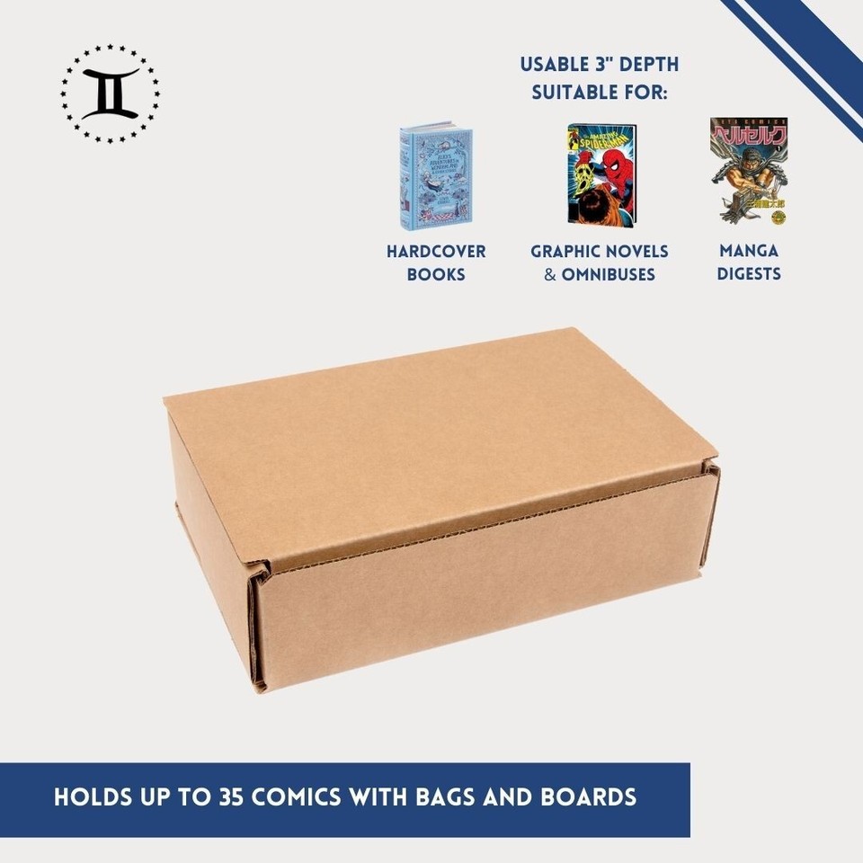 GEMINI Comic Box Mailer Kits - SILVER (Ships up to 35 comics, books ...
