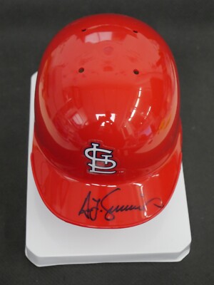 TED SIMMONS SIGNED RAWLINGS MINI HELMET WITH JSA COA - ST. LOUIS ...