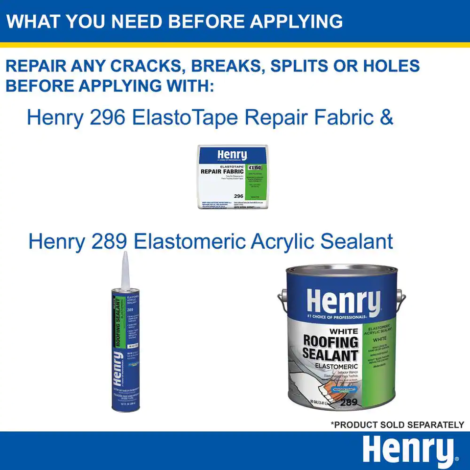 New HENRY Solar-Flex 4.75 Gal White Acrylic Reflective Elastomeric Roof ...