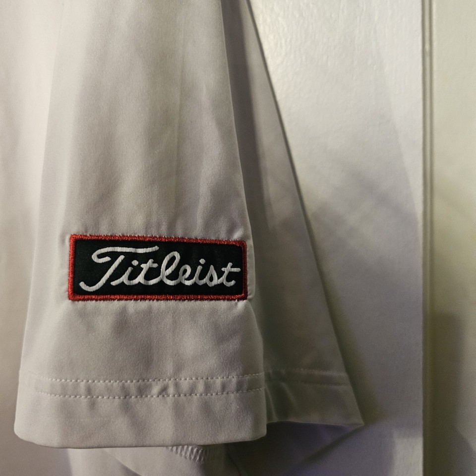 FootJoy Golf Polo Titleist Tour Patch Mens Size Large White FJ Logo On ...