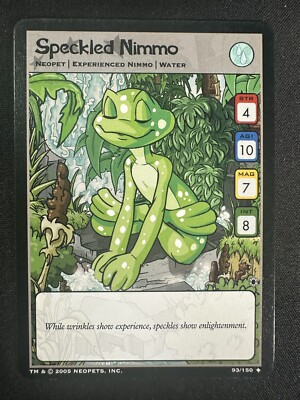 Neopets Speckled Nimmo 93/150 Darkest Faerie Neopet Uncommon | eBay