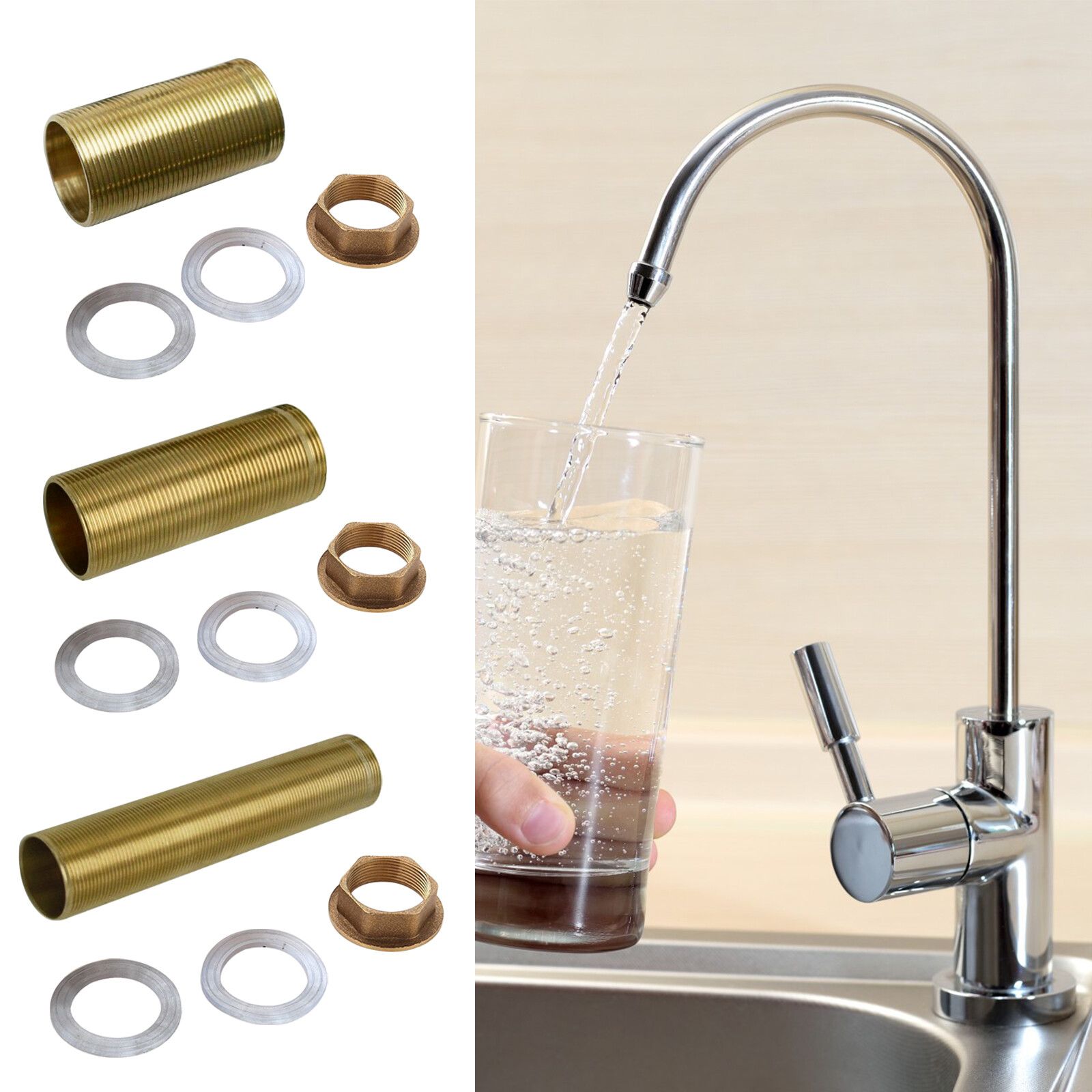 M32 Kitchen Basin Mixer Tap Repair Fitting Kit Faucet Threaded Brass ...